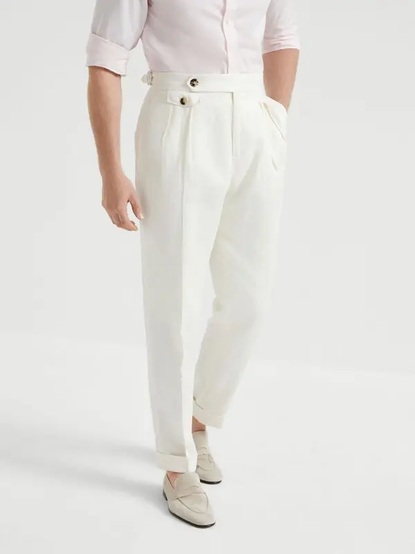 Brunello Cucinelli Twill Tailored Trousers - Neutrals
