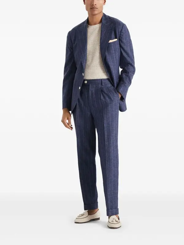 Brunello Cucinelli Virgin Wool Blazer - Blue