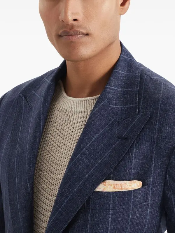 Brunello Cucinelli Virgin Wool Blazer - Blue