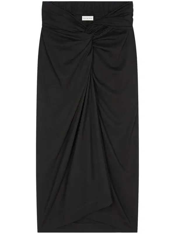 Dries Van Noten Gathered Skirt - Black