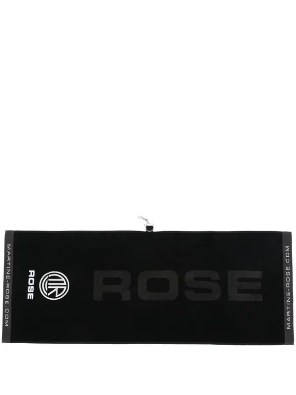 Martine Rose Monogram-embroidered Gym Towel - Black
