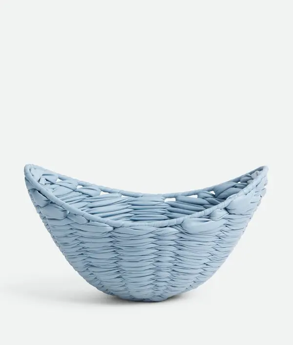 BOTTEGA  VENETA Intreccio Foulard Nest Basket - Ice