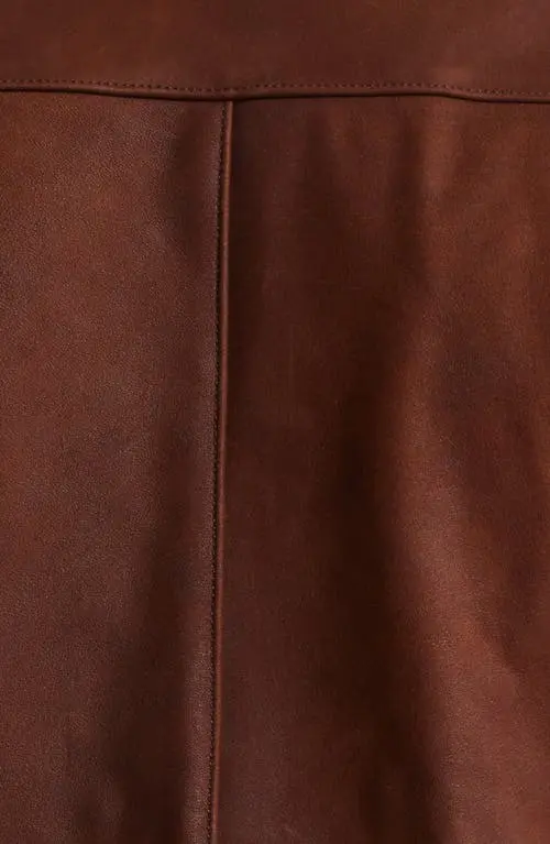 THE FRYE COMPANY Classic Leather Bomber Jacket