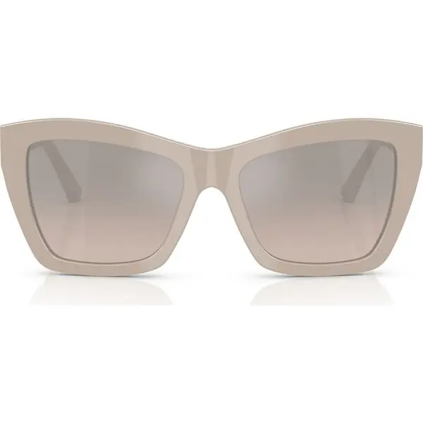 JIMMY CHOO 54mm Cat Eye Sunglasses - Silver Mirror