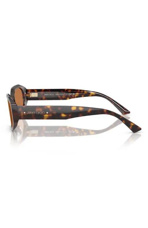 JIMMY CHOO 56mm Oval Sunglasses