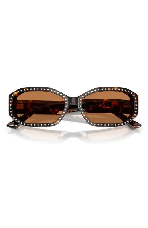 JIMMY CHOO 56mm Oval Sunglasses