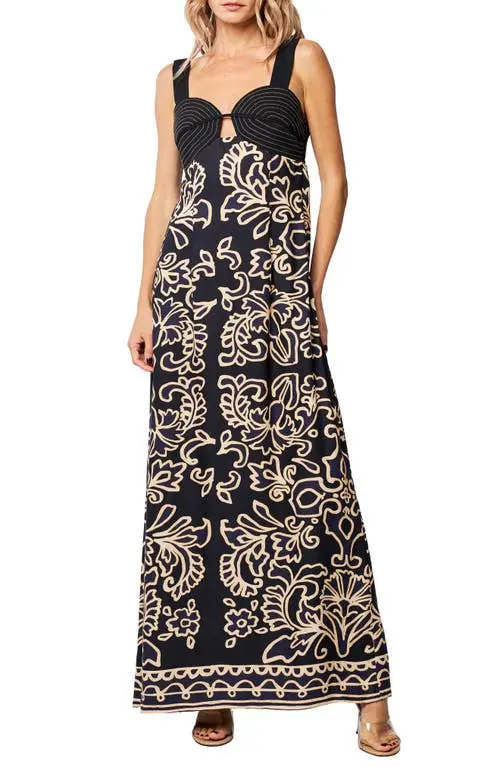 chinese dress ladies Ciebon Collared Halter Maxi Dress-Green – Style Niche Boutique main image 0