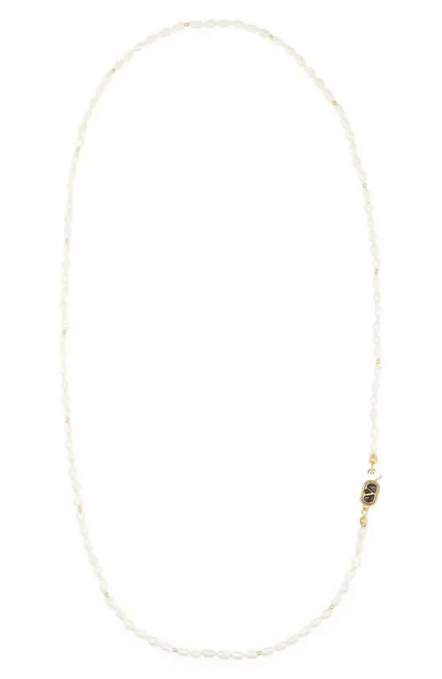 Valentino Garavani Freshwater Pearl Necklace - Pearl/black/ Gold