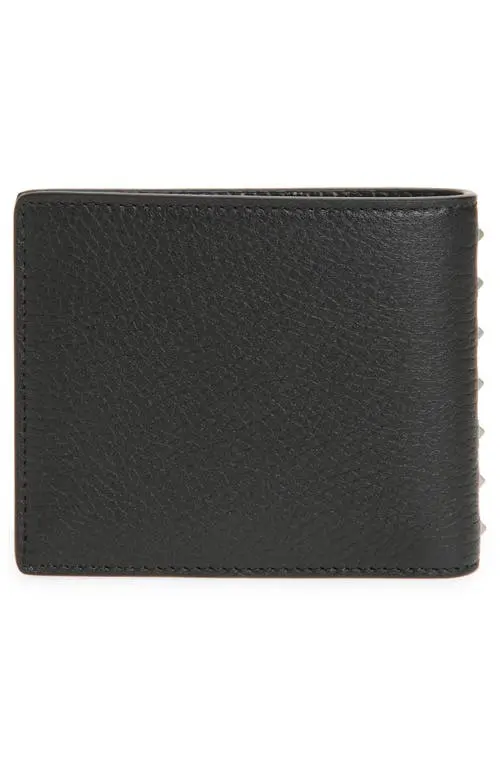 Valentino Garavani Rockstud Leather Bifold Wallet - Black