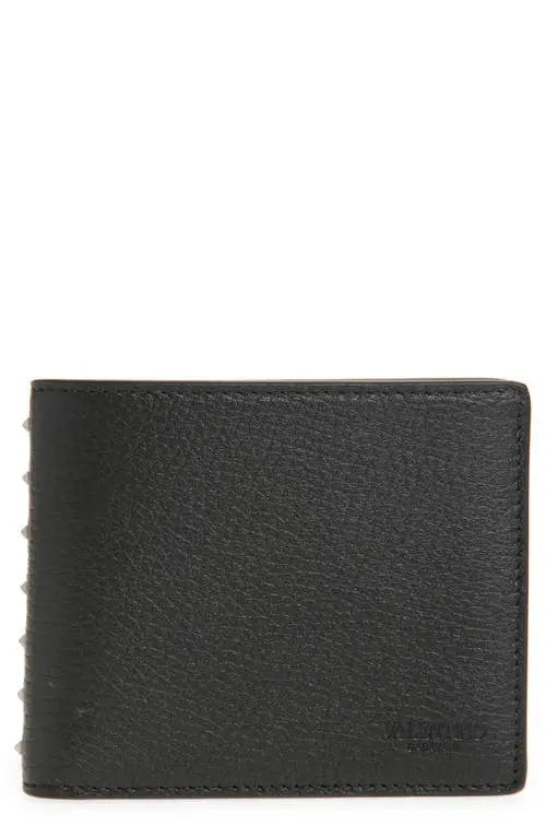Valentino Garavani Rockstud Leather Bifold Wallet - Black