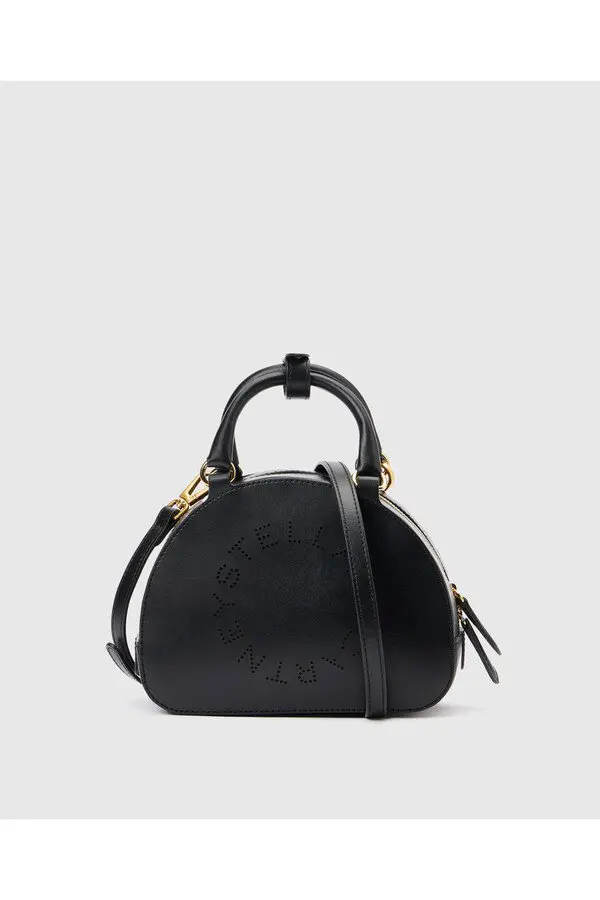 Stella McCartney Logo Top Handle Crossbody Bag - Black