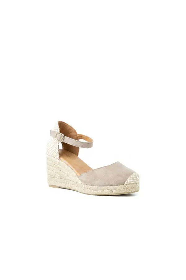 MENINA STEP Jimena Mid Strap Espadrille Wedge - Natural