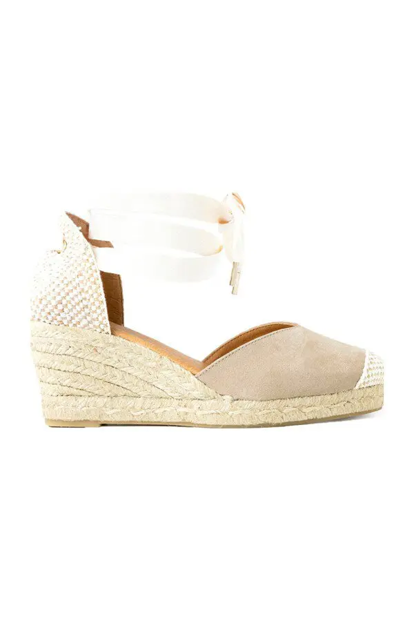MENINA STEP Jimena Wedges With Laces - Natural