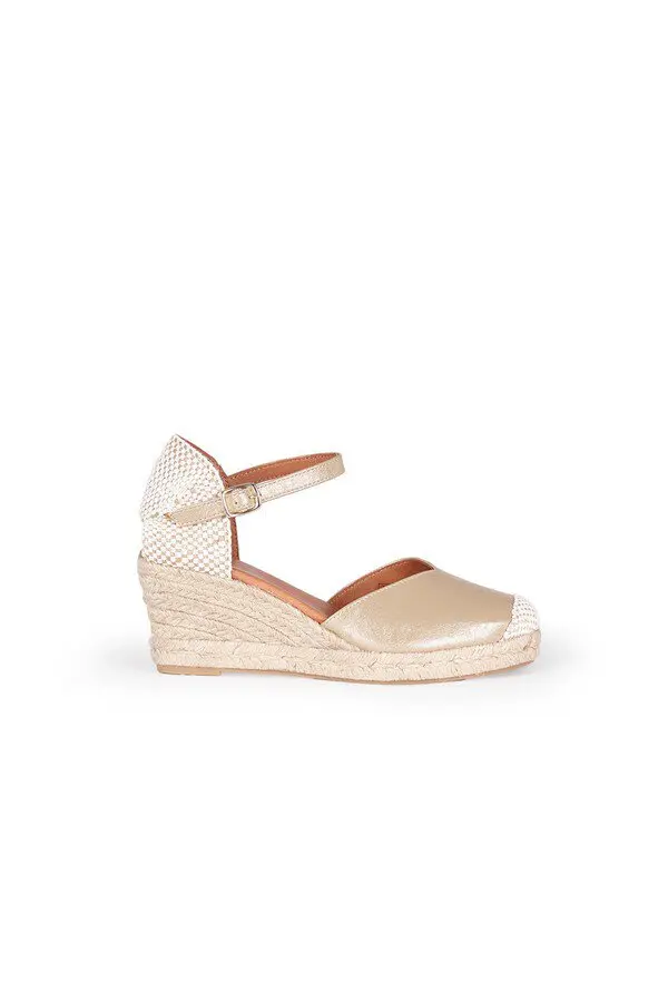 MENINA STEP Jimena Medium Wedge Strap - Gold