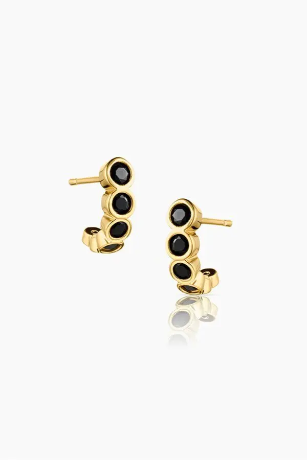 Velvet By Graham & Spencer Astrid Hoop Earrings Thatch - Gold