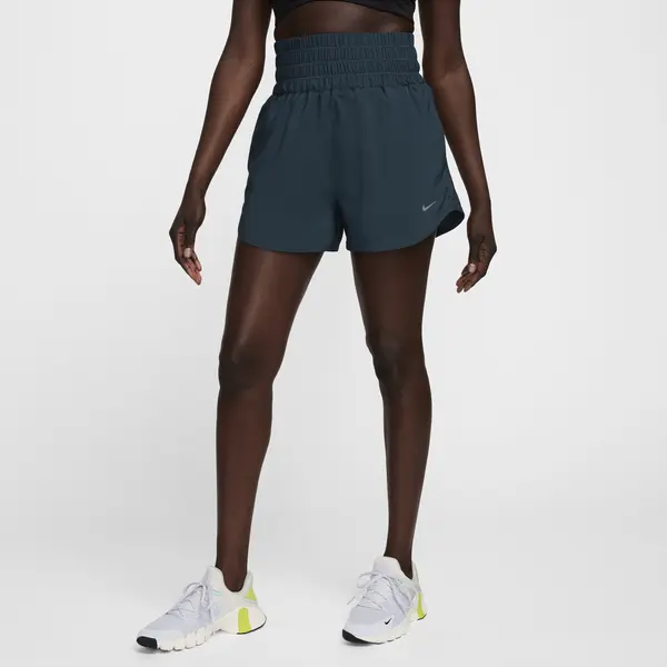 Nike One Dri-fit Ultra High-waisted 3" Brief-lined Shorts - Blue