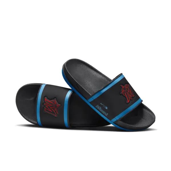 Nike Offcourt Mlb Miami Marlins Slides In Black - 28% Off 