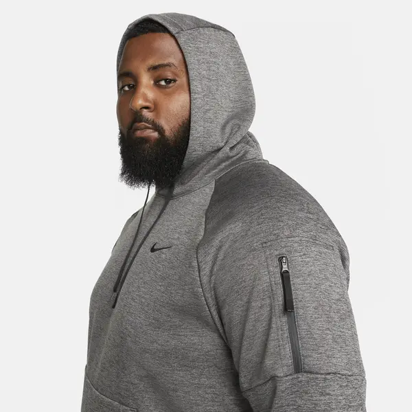 Nike Therma Therma-fit Hooded Fitness Pullover - Grey
