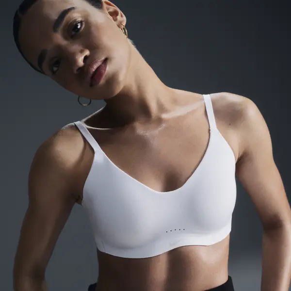 Nike Alate Minimalist Light-support Padded Convertible Sports Bra - White