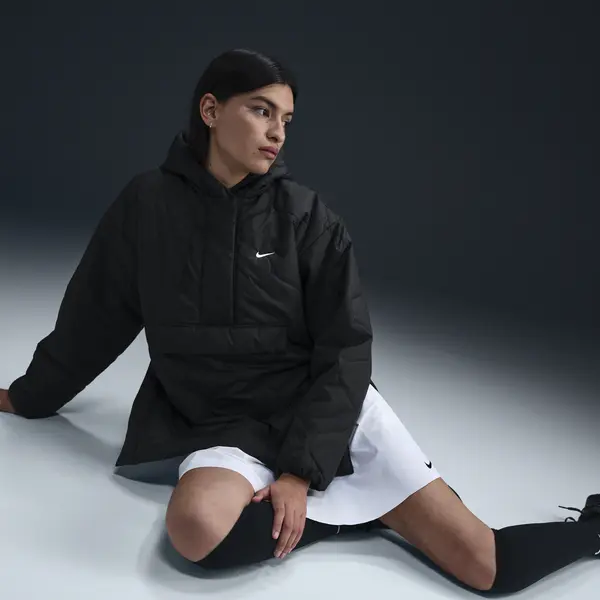 Nike Essential Quilted Anorak Jacket In Black - 30% Off | Editorialist