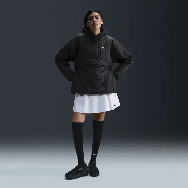 Nike Essential Quilted Anorak Jacket In Black - 30% Off | Editorialist