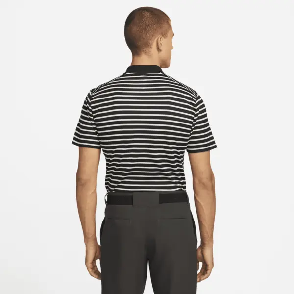 Nike Dri-fit Victory Striped Golf Polo - Black