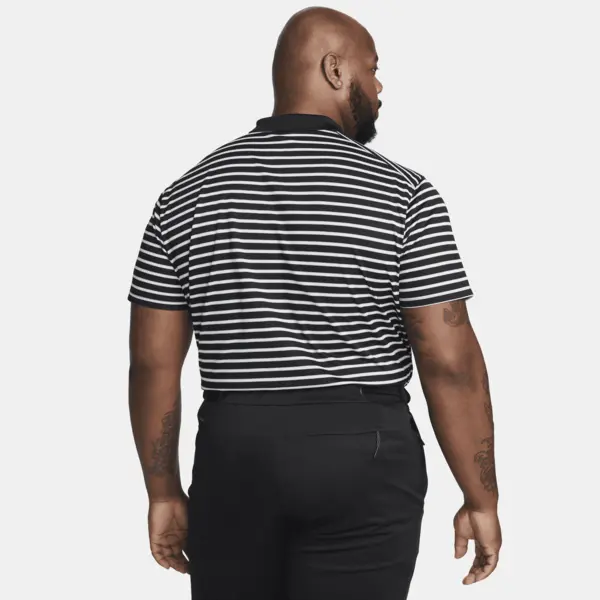 Nike Dri-fit Victory Striped Golf Polo - Black
