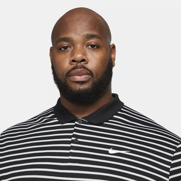 Nike Dri-fit Victory Striped Golf Polo - Black