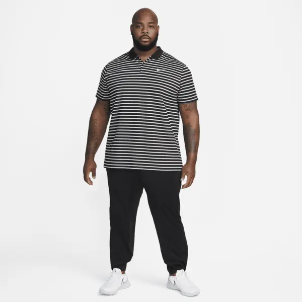 Nike Dri-fit Victory Striped Golf Polo - Black