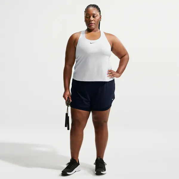 Nike Swoosh Medium-support Padded Sports Bra Tank Top - White