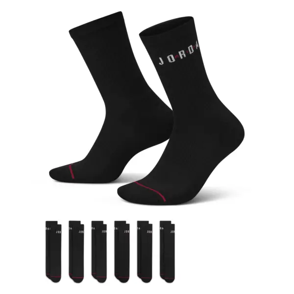 JORDAN Everyday Crew Socks - Black
