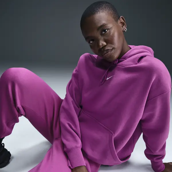 Nike Sportswear Phoenix Fleece Oversized Pullover Hoodie - Purple