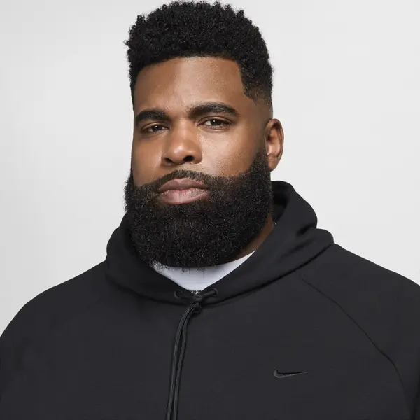 Nike Primary Fleece Dri-fit Uv Pullover Performance Hoodie - Black