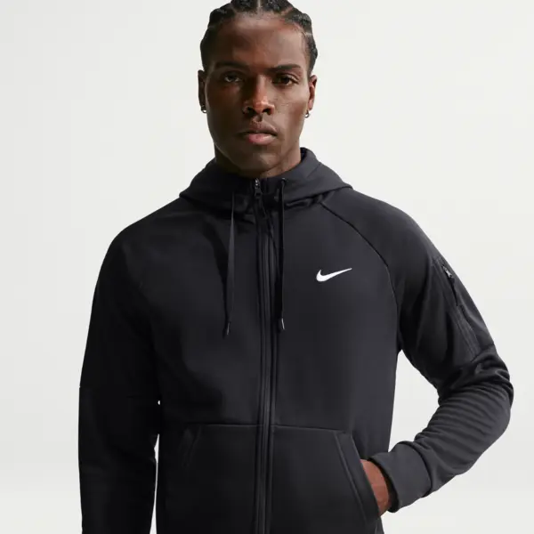 Nike Therma Therma-fit Full-zip Fitness Top - Black