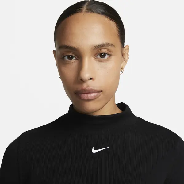 Buy Nike Sportswear Essential Ribbed Mock-neck Long-sleeve