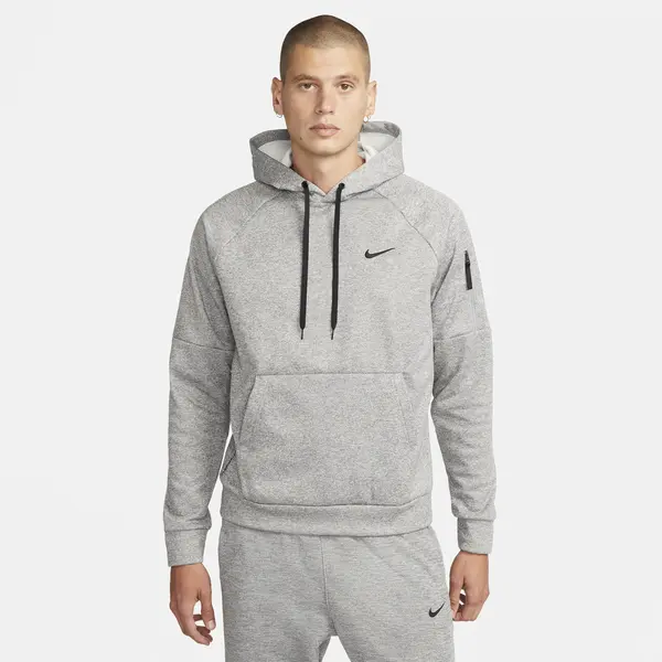 Nike Therma Therma-fit Hooded Fitness Pullover - Grey