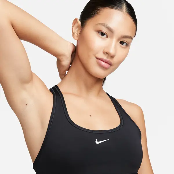 Nike Swoosh Light Support Non-padded Sports Bra - Black