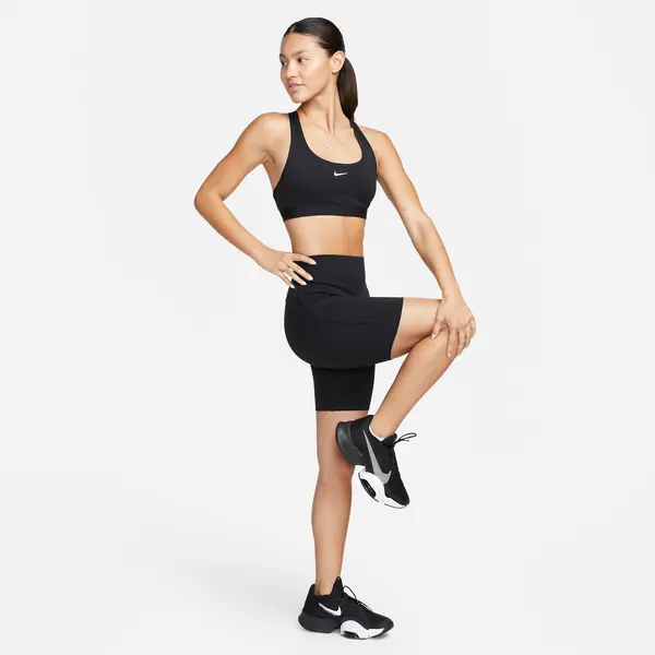 Nike Swoosh Light Support Non-padded Sports Bra - Black