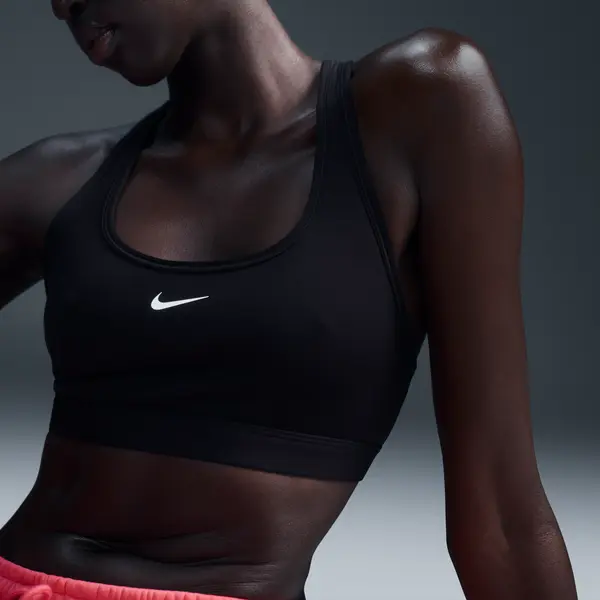 Nike Swoosh Light Support Non-padded Sports Bra - Black