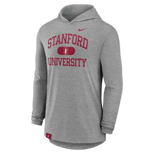 Nike Stanford Cardinal Blitz Dri-fit College Long-sleeve Hooded T-shirt - Grey