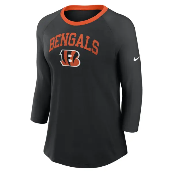 Nike Cincinnati Bengals Nfl 3/4-sleeve T-shirt - Black