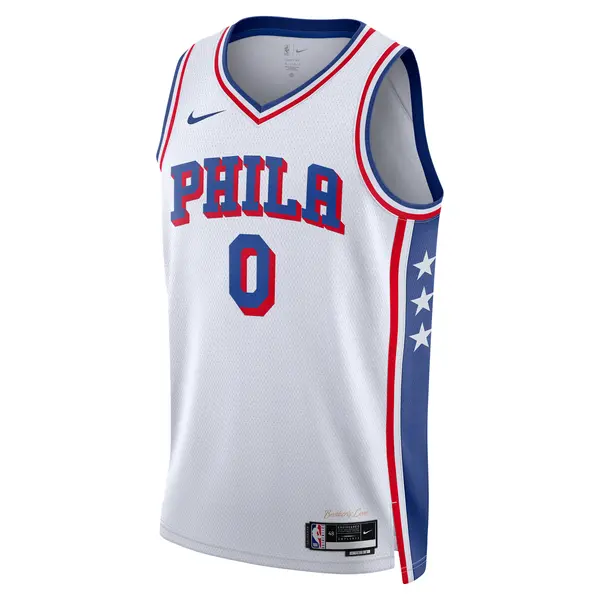Nike Tyrese Maxey Philadelphia 76ers 2023/24 Association Edition Dri-fit Nba Swingman Jersey - White