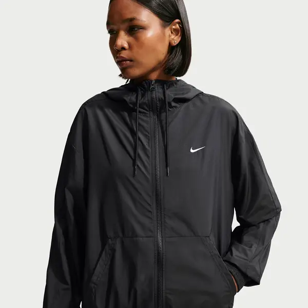 Nike Sportswear Classic Wovens Loose Uv Hooded Jacket - Black