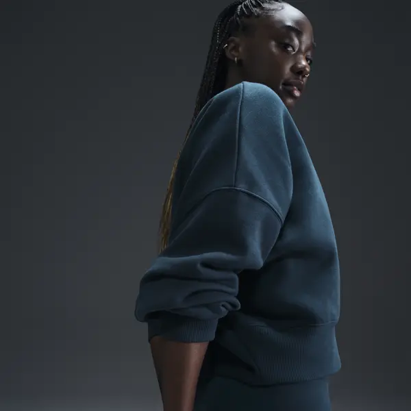 Nike Sportswear Phoenix Fleece Over-oversized Crew-neck Sweatshirt - Blue