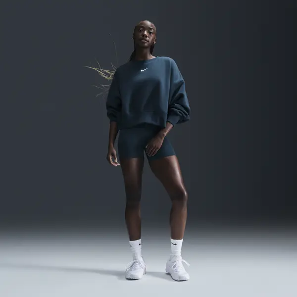 Nike Sportswear Phoenix Fleece Over-oversized Crew-neck Sweatshirt - Blue