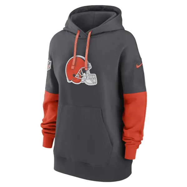 Nike Cleveland Browns Sideline Essential Nfl Pullover Hoodie - Grey