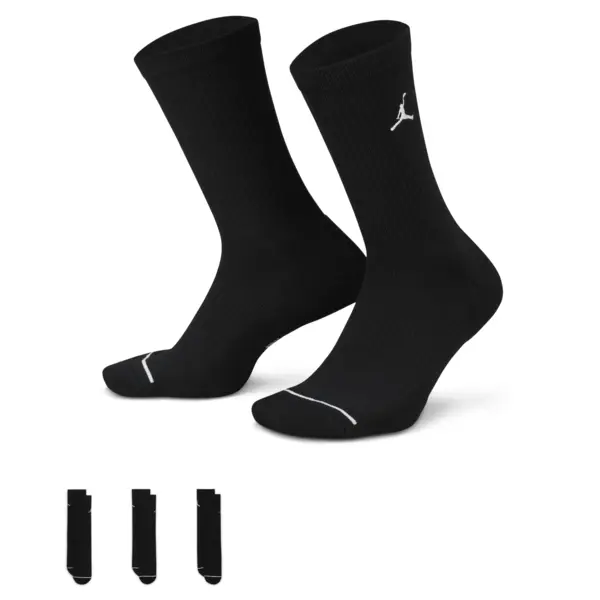 JORDAN Everyday Crew Socks - Black