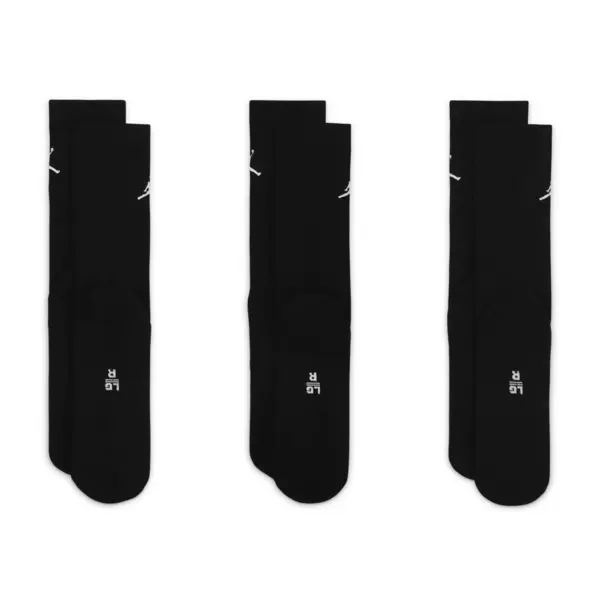 JORDAN Everyday Crew Socks 3 Pairs - Black