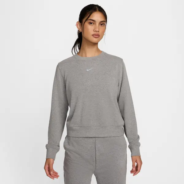 Nike Dri-fit One Crew-neck French Terry Sweatshirt - Grey