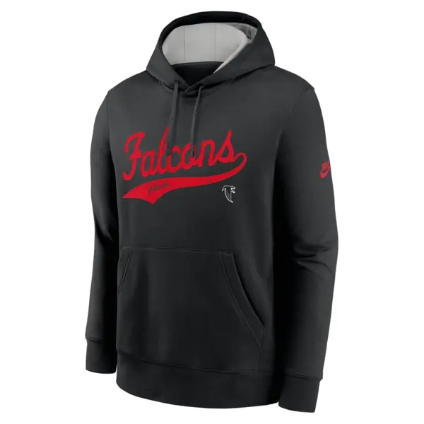 Nike Atlanta Falcons Rewind Club Logo Nfl Pullover Hoodie - Black